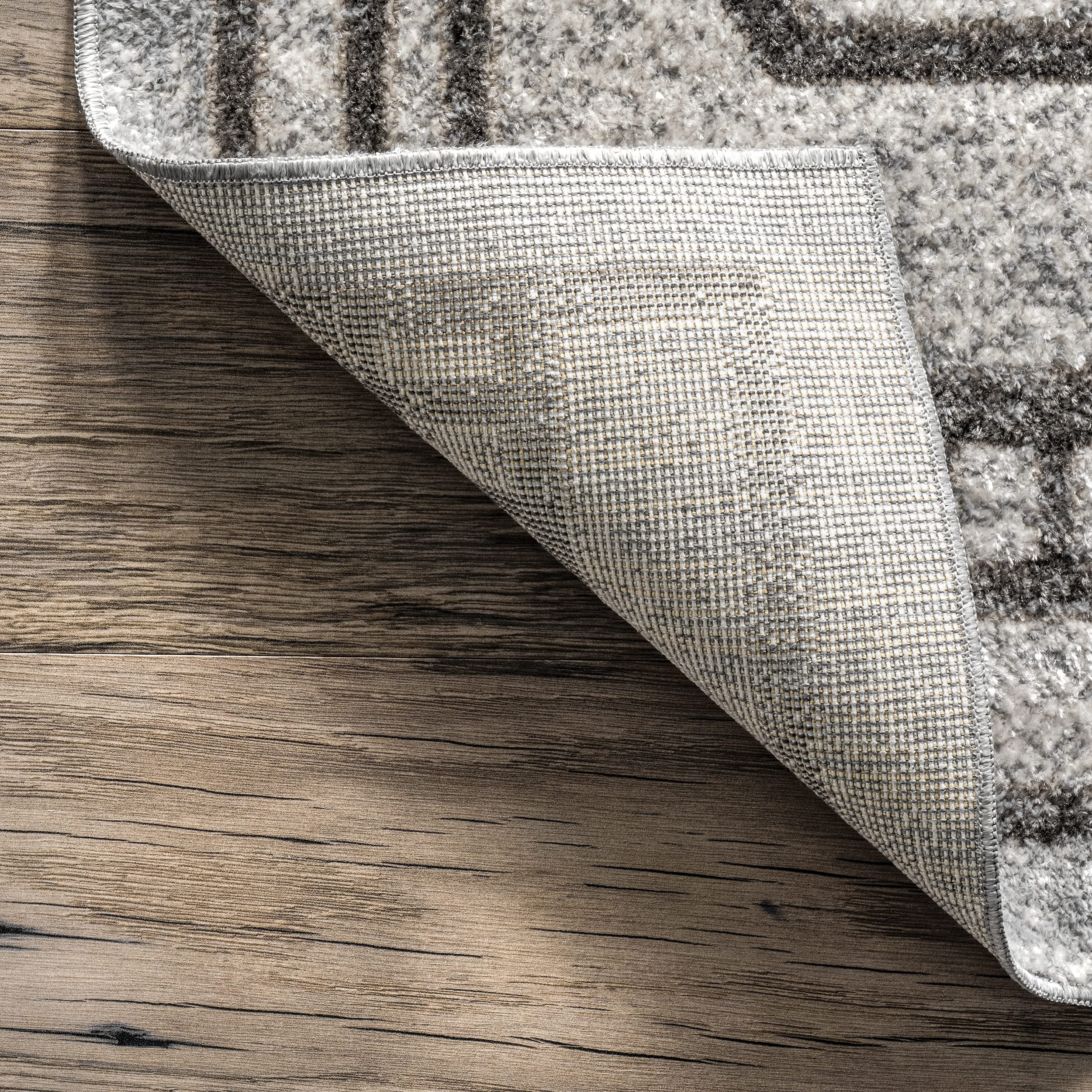 nuLOOM Kyleigh Machine Washable Southwestern Area Rug, 5x8, Light Grey