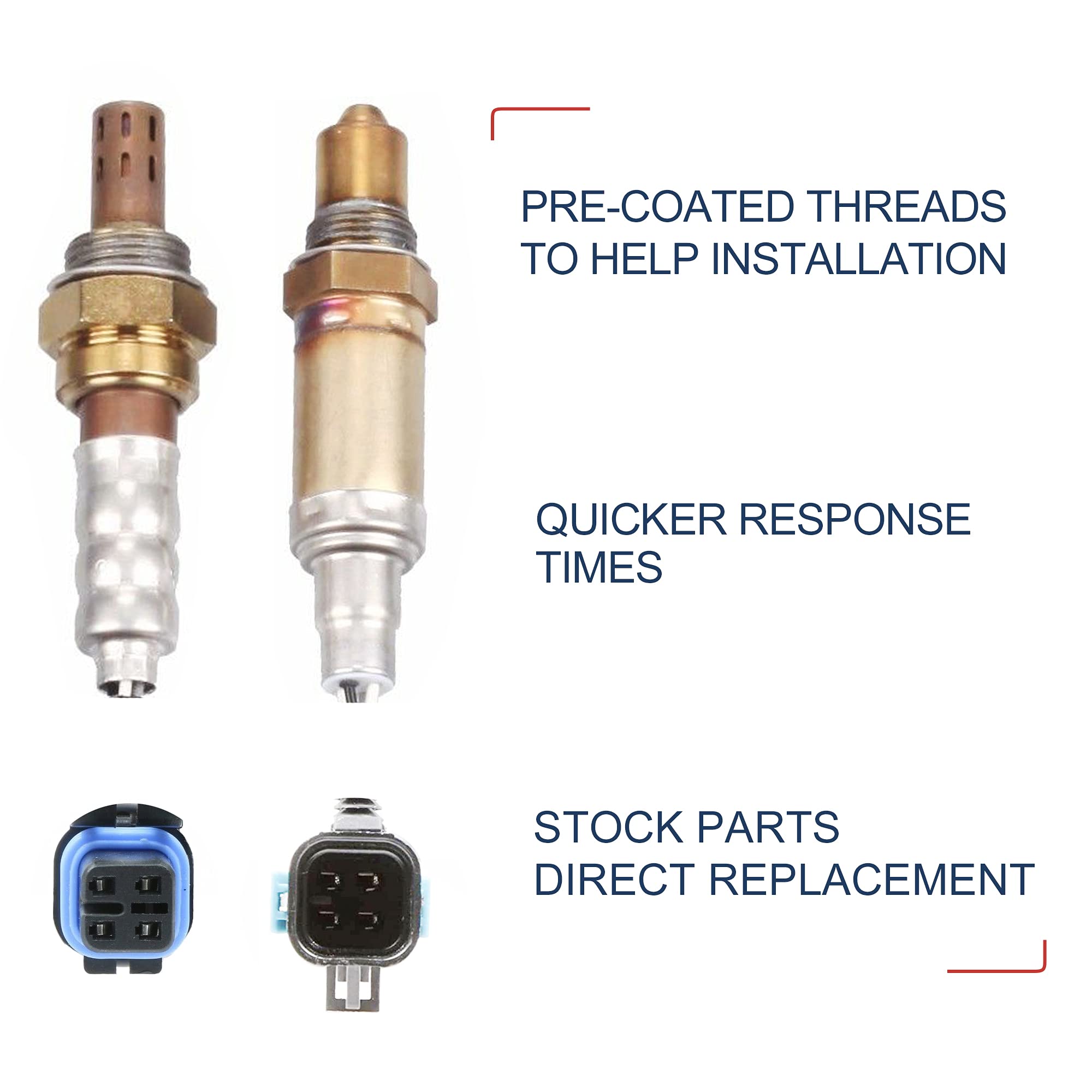 MOSTPLUS 4PCS Downstream Upstream Oxygen Sensor Compatible with 06-07 Chevrolet Silverado 1500 Avalanche Suburban Tahoe Replace 234-4337 234-4018 234-4112