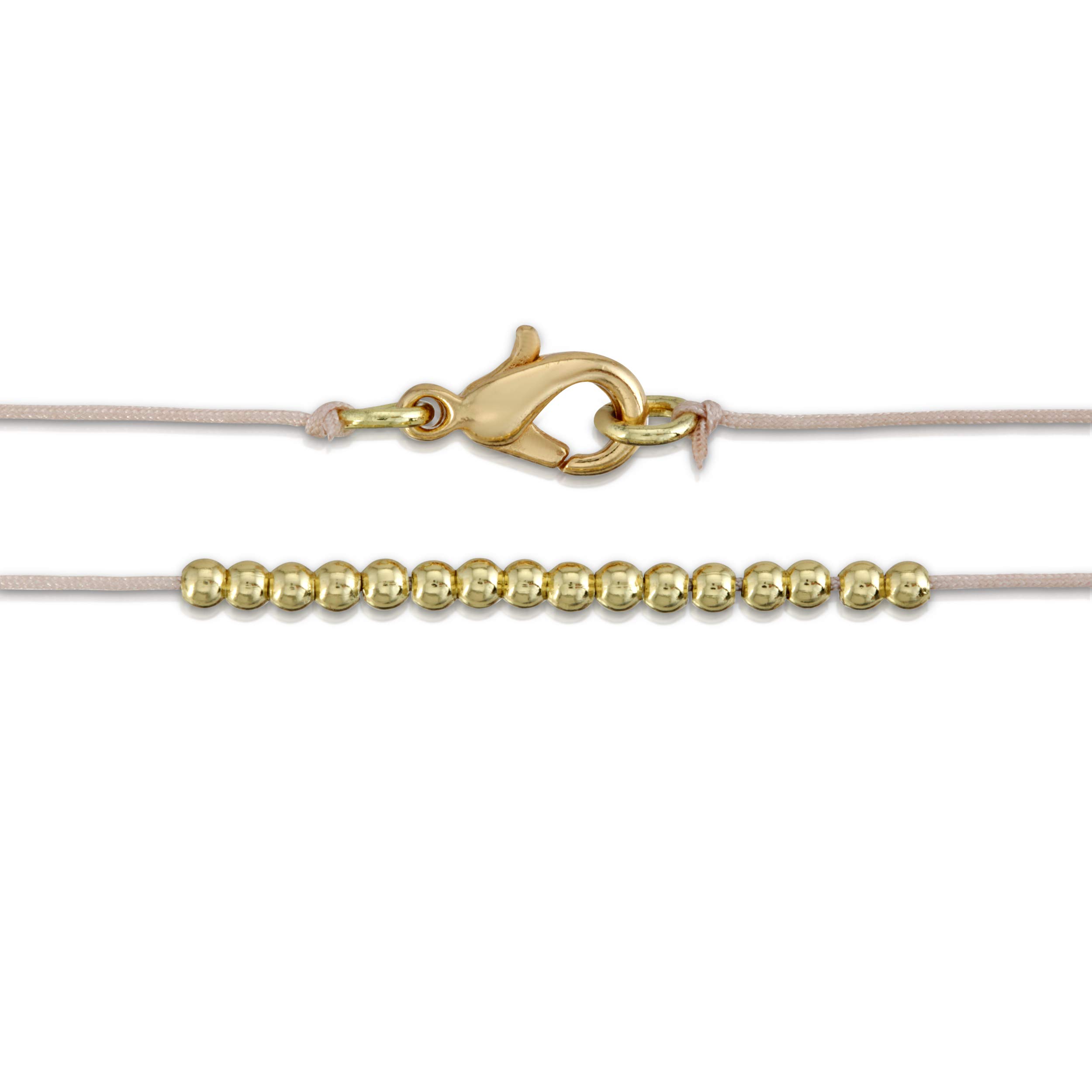 Lucky Feather Sweet 16 Milestone 14K Gold Dipped Beads Necklace on 17" Cord - Perfect 16th Birthday Gift Ideas