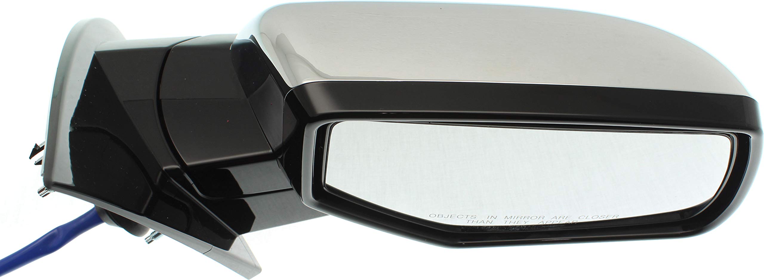 Kool Vue Passenger Side Power Heated Mirror for Chevrolet Tahoe Suburban GMC Yukon Yukon XL 2015-2020 Manual Fold Without Signal Light, Blind Spot, Memory, Puddle Lamp & Auto-Dimming Chrome