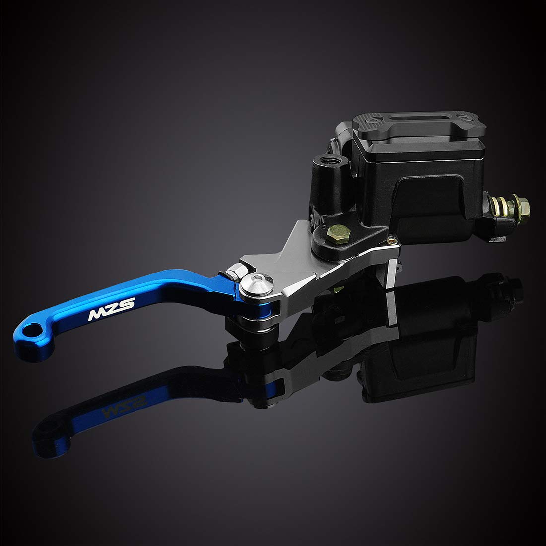 MZS Blue 7/8 Levers | Brake Master Cylinder Clutch Lever Set Pivot Adjustable CNC Universal Compatible with Motorcycle Street Sport Dirt Pit Mini Bike Scooter