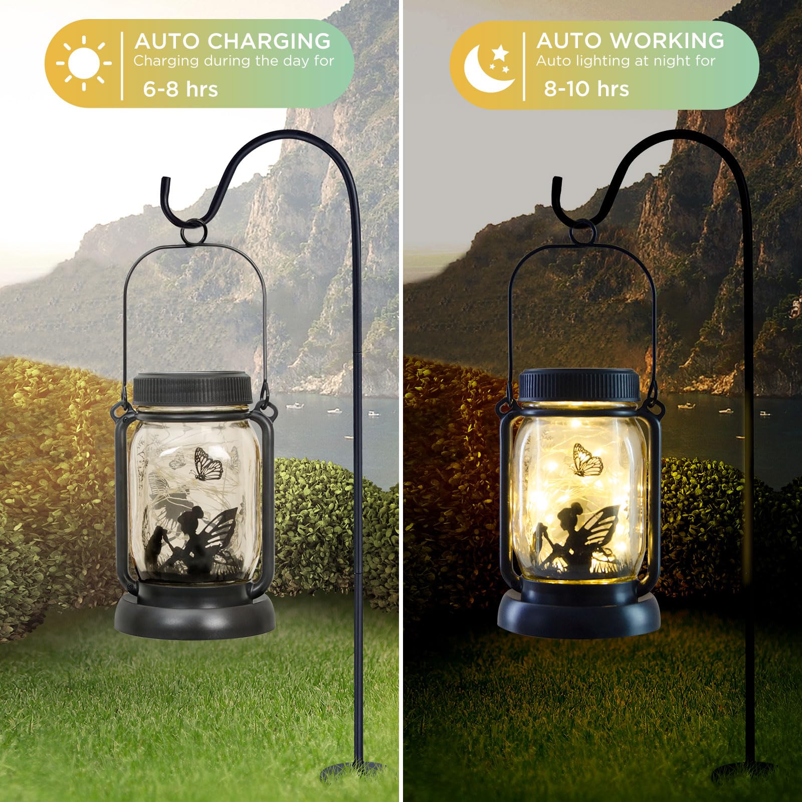 Lantern Garden Light Soalr Lantern Garden Light Jar Garden Jar Light Light Garden Decor