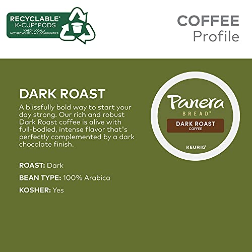 Panera Bread Dark Roast Coffee, Keurig Single Single Serve Coffee K-Cup Pods, 12 Count (Pack of 6)
