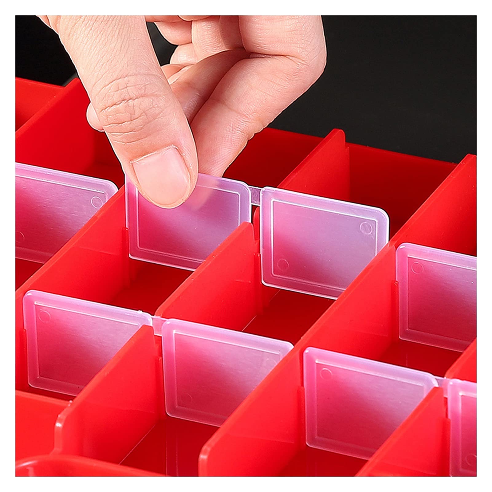 Multifunction Tackle Storage Box Fishing Gear Portable Storage Box Fishing Tackle Box Grid Bait Lure Hooks Storage Carp Fly Fishing Accessories Adjustable Compartment Excellent waterproof performance