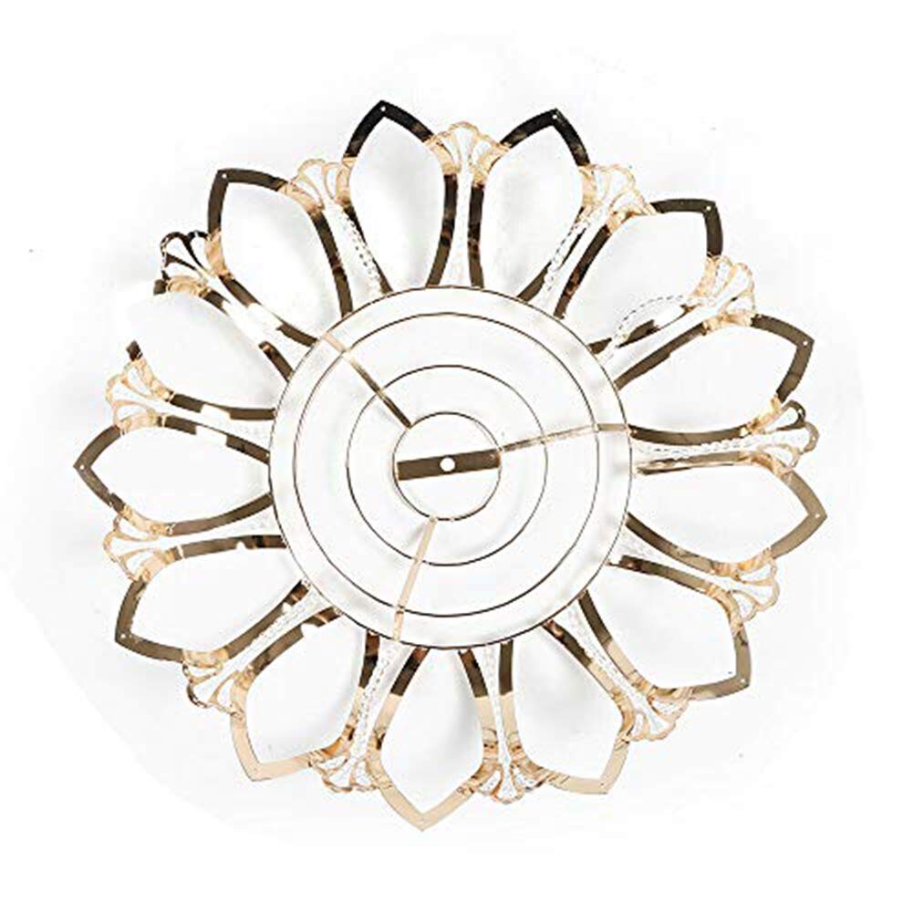 N/B 42 Inch Modern Gold Crystal Chandelier Fan with Retractable Blades Ceiling Fan with Light LED and Remote Control Indoor Fan Suitable for Dining Room Bedroom
