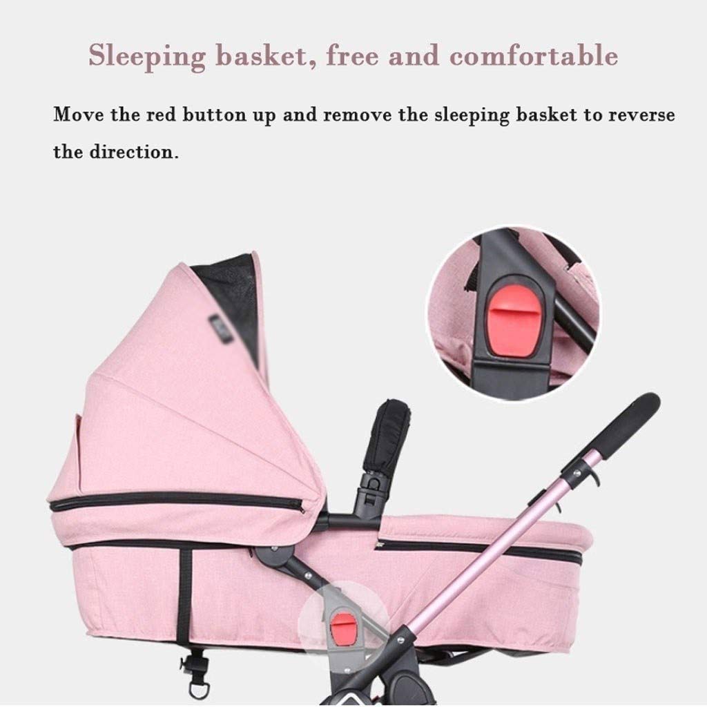 WYFDP Baby Stroller, High Landscape Can Sit and Lie Lightweight Folding Stroller, Baby Child Two Way Trolley