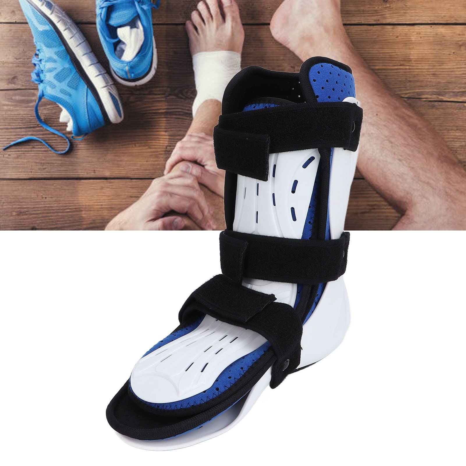 Orthopedic Walker Boot, Fracture Boot Detachable Design Nonslip Breathable with Front Protection Plate for Foot Injuries(Left foot, L)