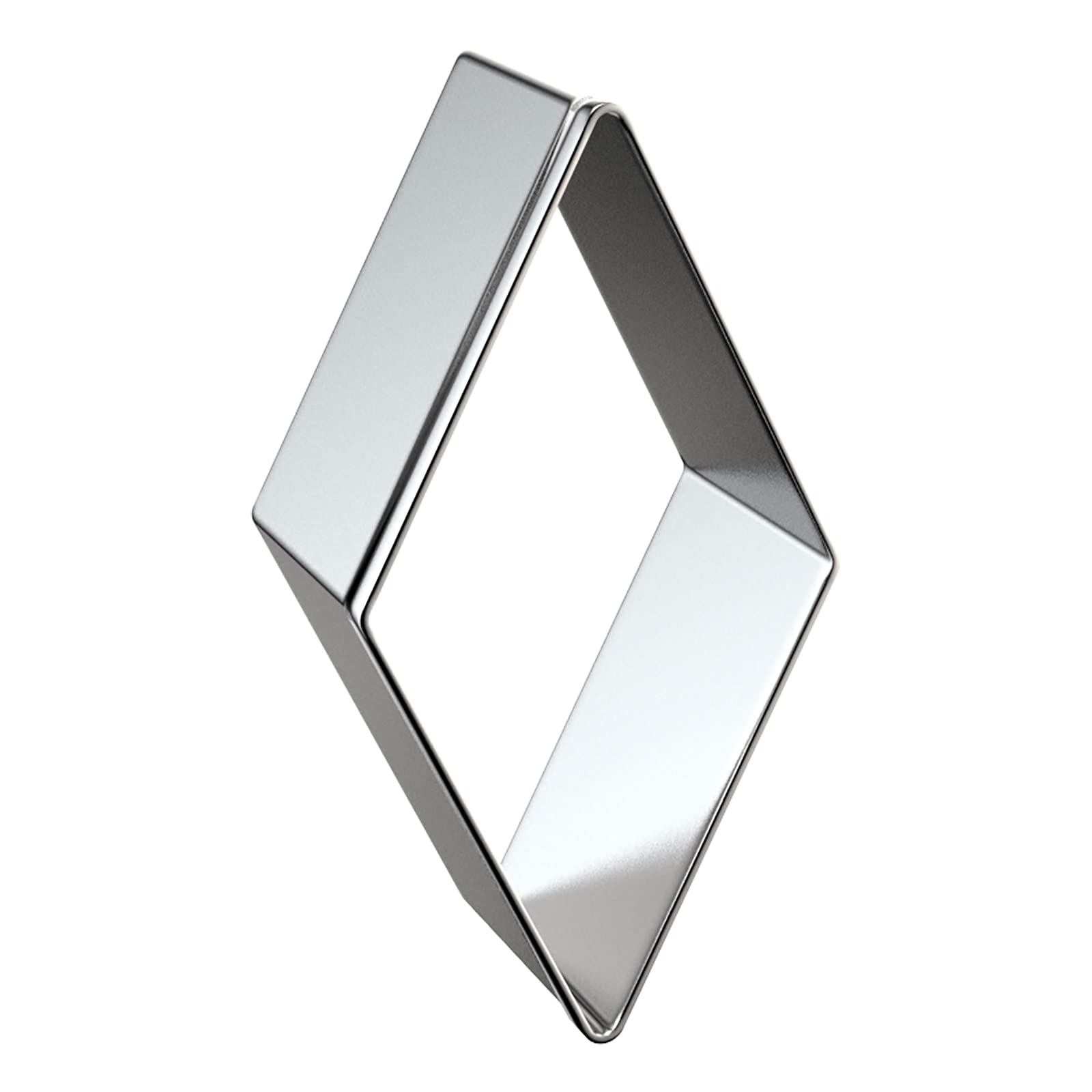 Rhombus Diamond Cookie Cutter Set Assorted Sizes Large Small Mini - 5 Inch, 4 Inch, 3 Inch, 2 Inch - 4 Piece - Stainelss Steel