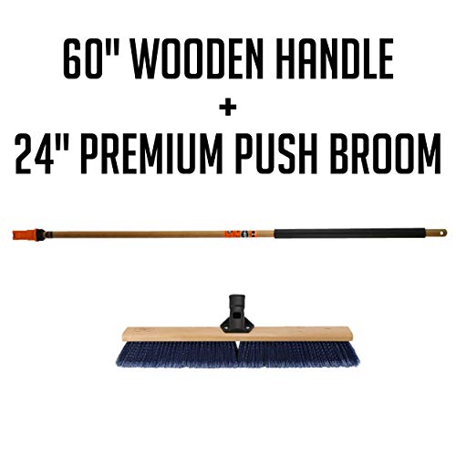 SWOPT 24β Premium Multi-Surface Push Broom Head β Cleaning Head Interchangeable with All SWOPT Cleaning Products for More Efficient Cleaning and Storage β Indoor and Outdoor Push Broom