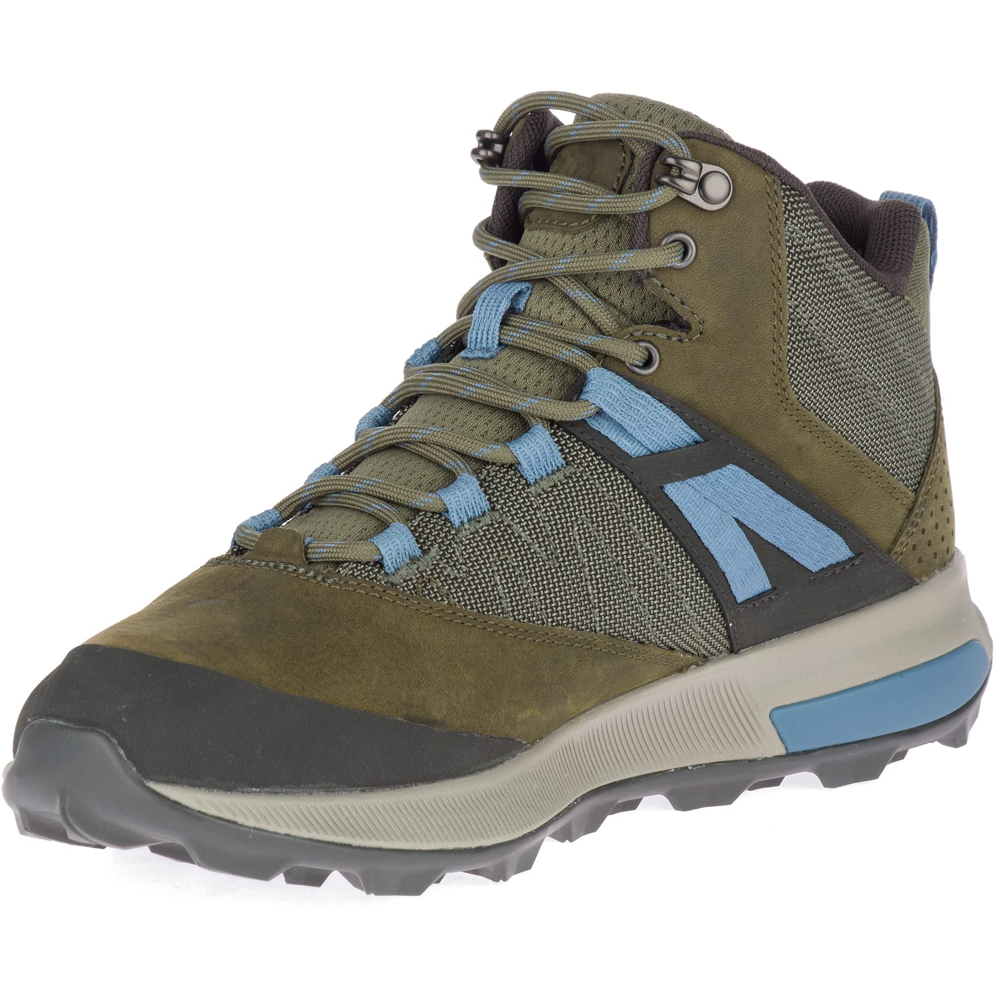 Merrell mens Zion Mid Wp Hiking Boot, Dark Olive, 8.5 US
