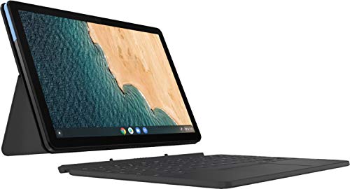 Lenovo Chromebook Duet 2 in 1 Tablet I 10 1" FHD (1920 x 1200) IPS Touchscreen I MediaTek Helio 8-Core P60T I 4GB RAM 128GB eMMC I ARM G72 MP3 Chrome OS + USB-C Adapter