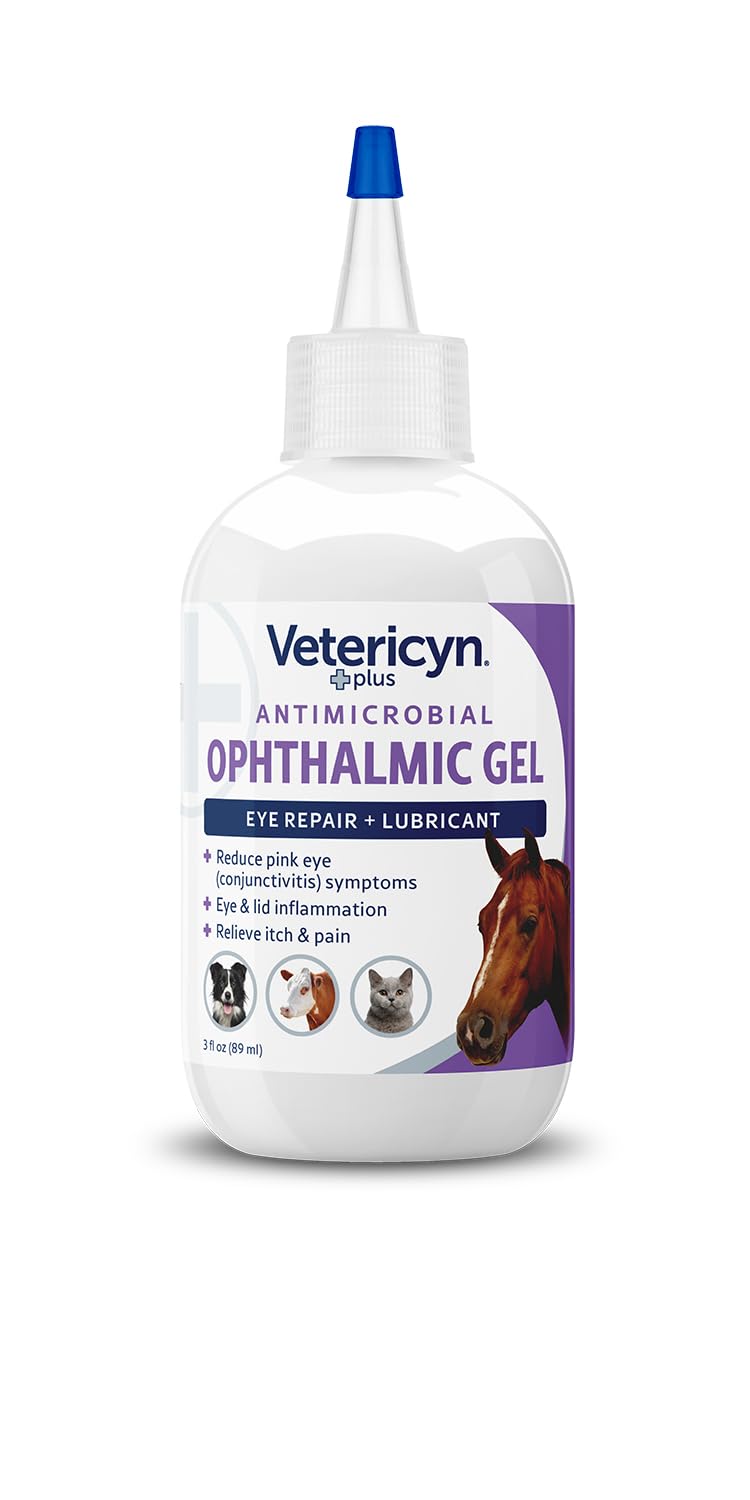 Vetericyn Plus All Animal Eye Care Kit | Eye Wash and Ophthalmic Gel Bundle to Flush, Lubricate, and Relieve Eye Irritations for Dogs, Cats, Horses, and All Animals. 3 Fl. Oz. Each (2 Count)