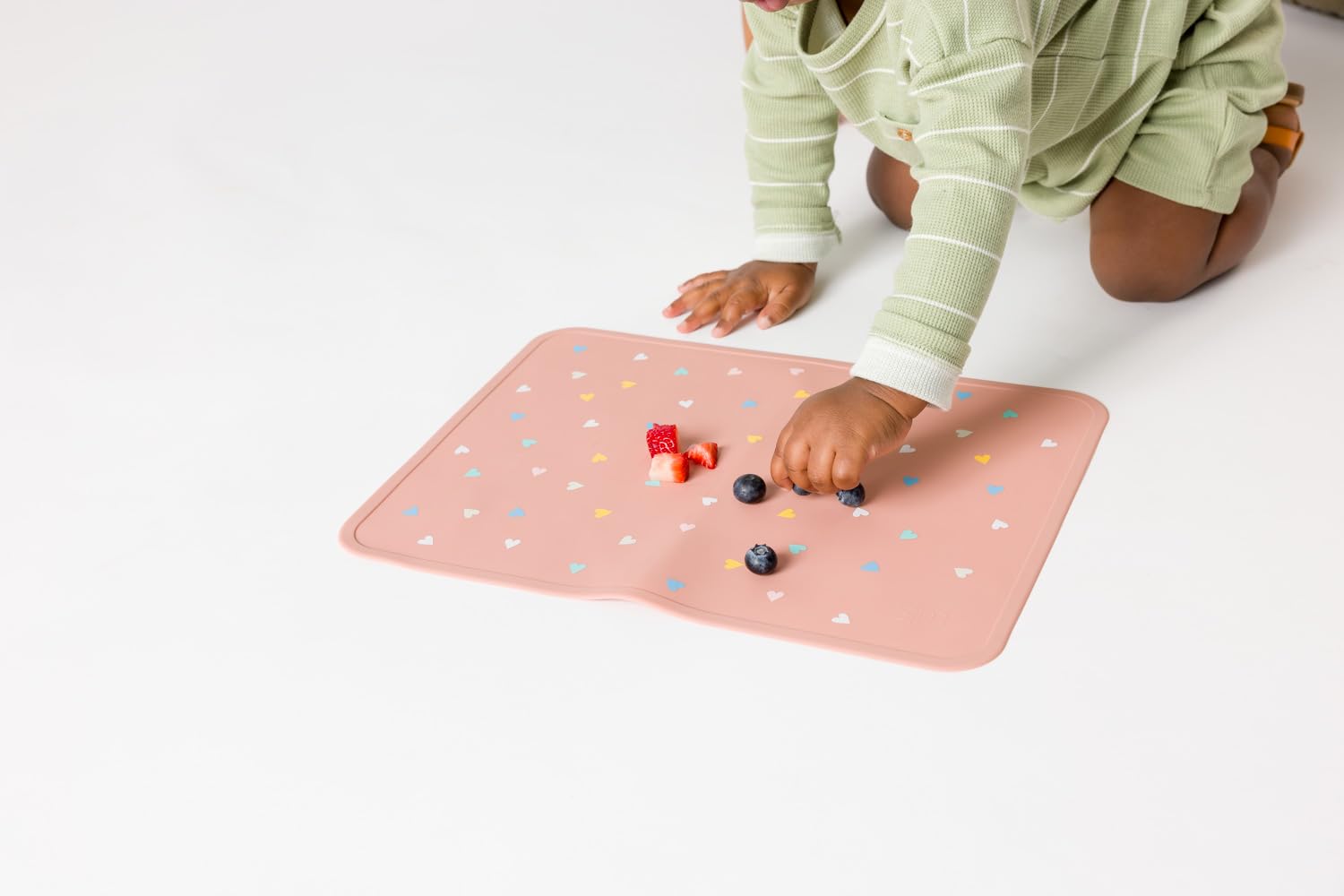 Simple Modern Silicone Placemat for Baby, Toddlers, Kids | Non-Slip Baby Eating Table Food Mat for Restaurants and Dining Table | Piper Collection | Minnie Mouse Rainbows