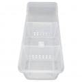 Refrigerator izer Bin Clear Storage Bin with 2 Divided Compartments for Kitchen Cabinet OfficeS: 40x16x14.1cm /.7x6.3x5.6in0 Refrigerator Storage Rack Food Storage izer Bin Clear izing B