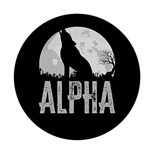 Wolf Howling Silohouette PopSockets Swappable PopGrip