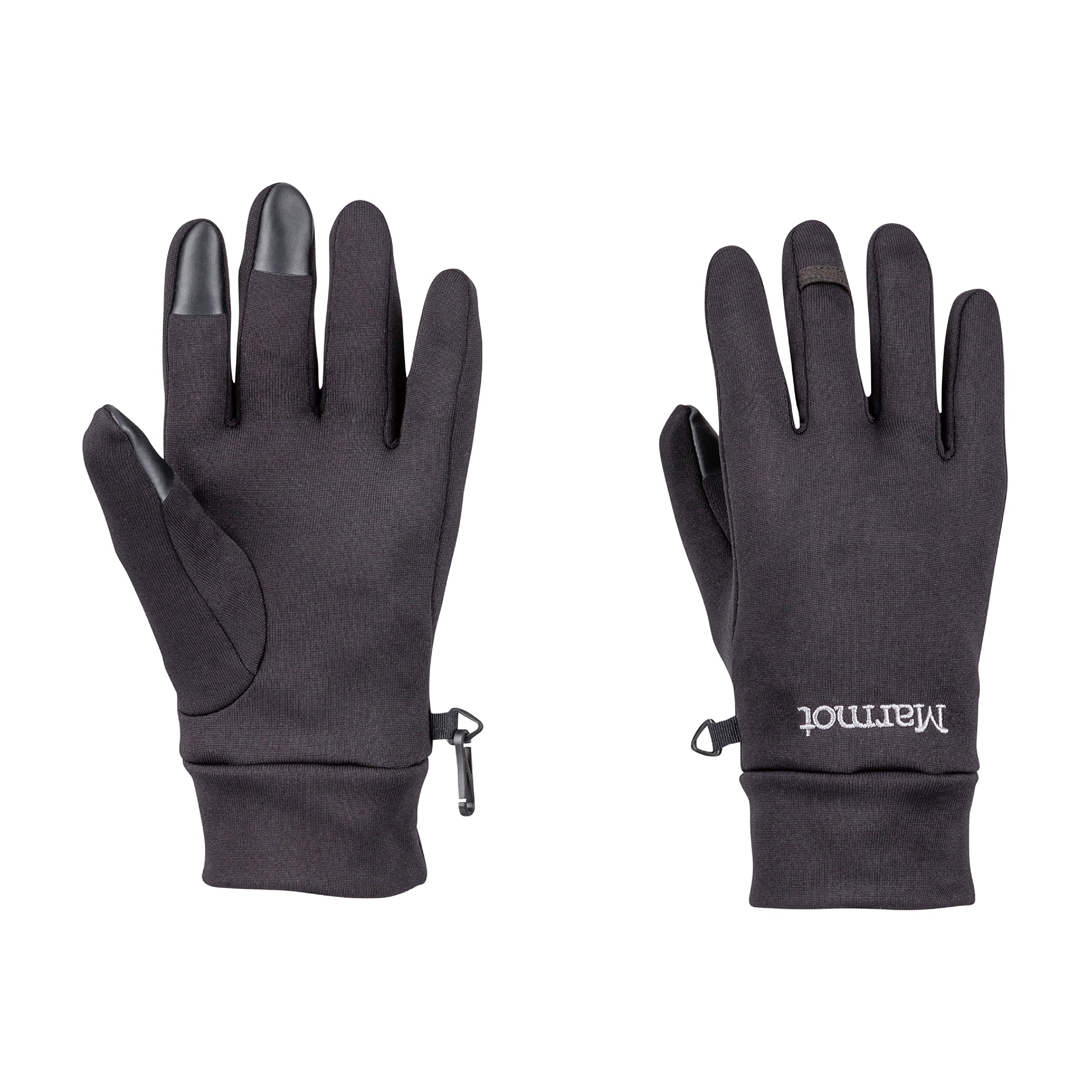 MARMOT Men's Power Stretch Connect Touchscreen Gloves, Black, Medium