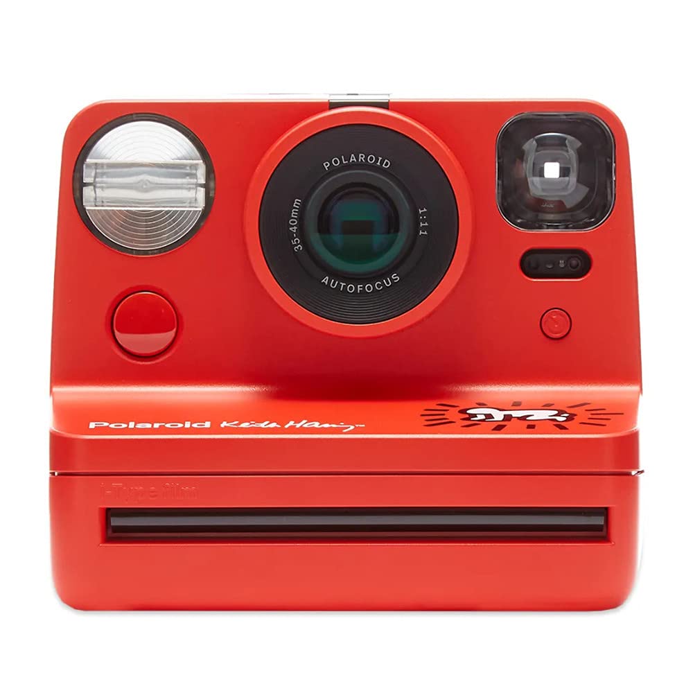 Polaroid Originals Now i-Type Instant Camera (Keith Haring Edition) Everything Box w/Keith Haring Film (2-Pack) Bundle (3 Items)