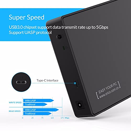 VIBY Hard Drive Enclosure SATA to USB3.0 External Hard Drive Docking Station for 2.5 3.5 Inch HDD SSD Support UASP 18TB Drives