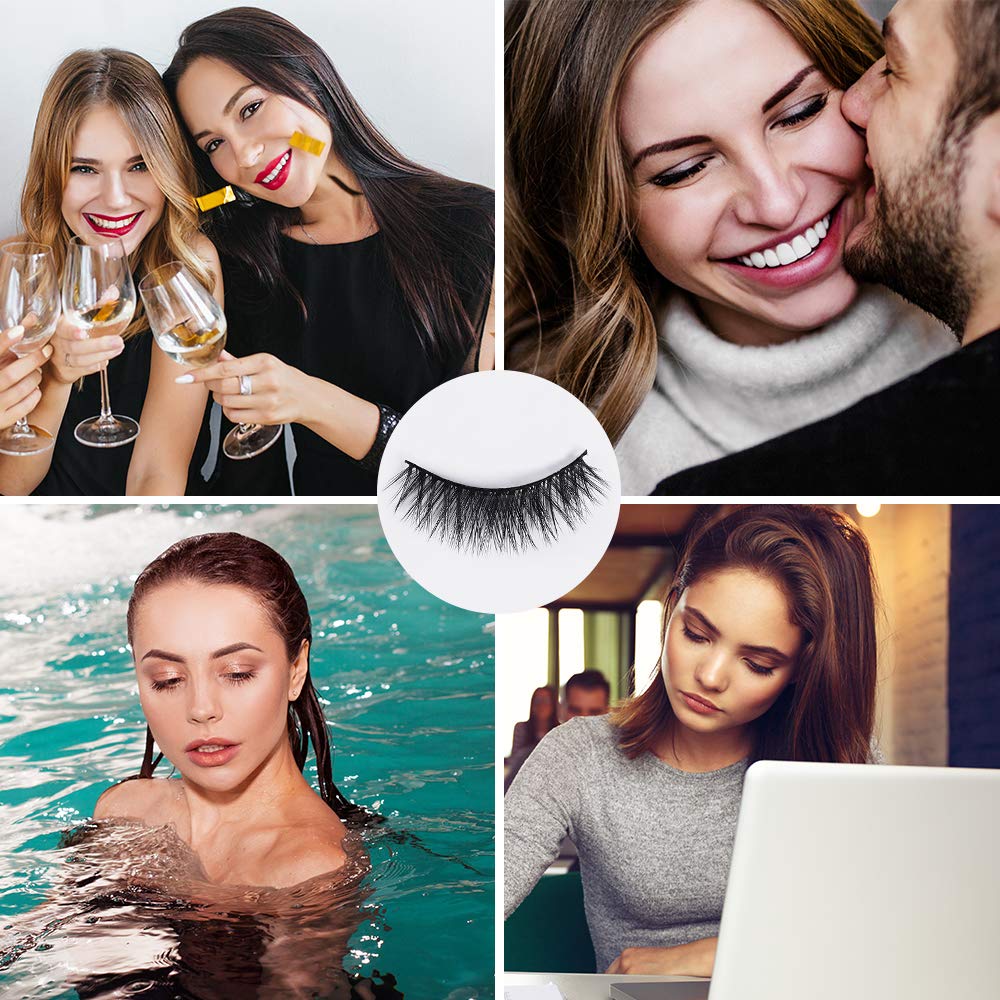 Magnetic Eyeliner and False Eyelashes, No Glue and Magnetic Eyelashes Eyeliner Self-adhesive Eyeliner Waterproof and Durable
