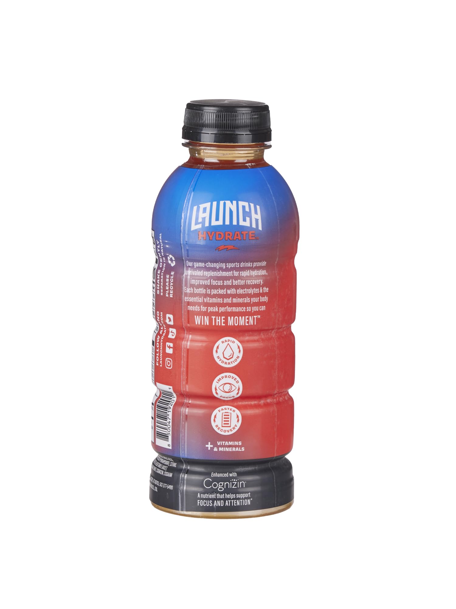 Launch Hydrate Sports Drink, Fruit Punch, 16 Fl Oz, Electrolytes, Vitamins and Minerals Packed, Perfect for Athletes, (Pack of 12)