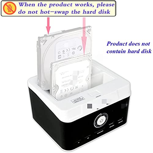VIBY USB 3.0 to SATA Dual Slots Hard Drive Docking Station with USB 2.0 Hub and Card Reader for 2.5 3.5 Inch HDD SSD SATA