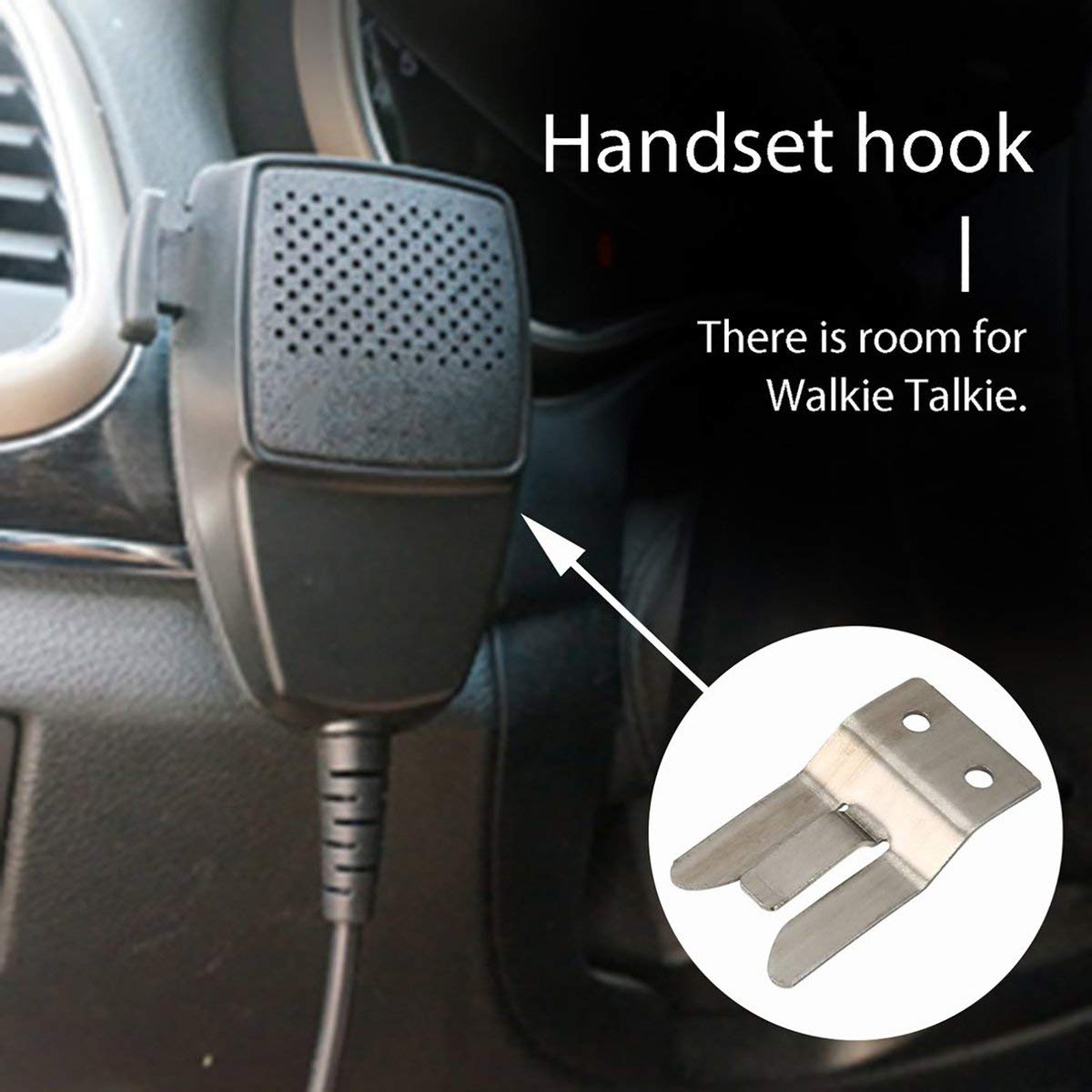 Metal Mic Holder Metal Mic Holder/Clip - Screw in for Cb/Ham Radio - Workman Mh2 - Silver