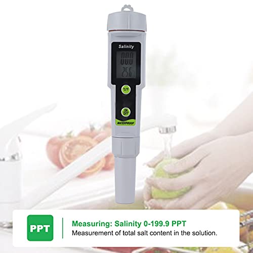 YEmirth Digital Salinity Tester for Salt Water, Salinity Meter Digital PenType Salinity Tester for Seawater Salt Water Swimming Pool