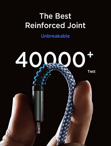LISEN MFi Certified iPhone Charger Cable (6.6ft), [Never Rupture] Lightning Cable 2.4A Fast Charging iPhone Cord Compatible with iPhone 11 Pro/Xs Max/XR/XS/X/8/8 Plus/7/6/6 Plus/SE/5/5S