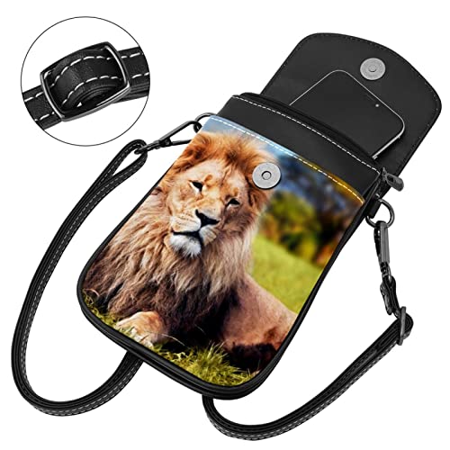 Small Crossbody Bag Lion Cell Phone Purse Wallet