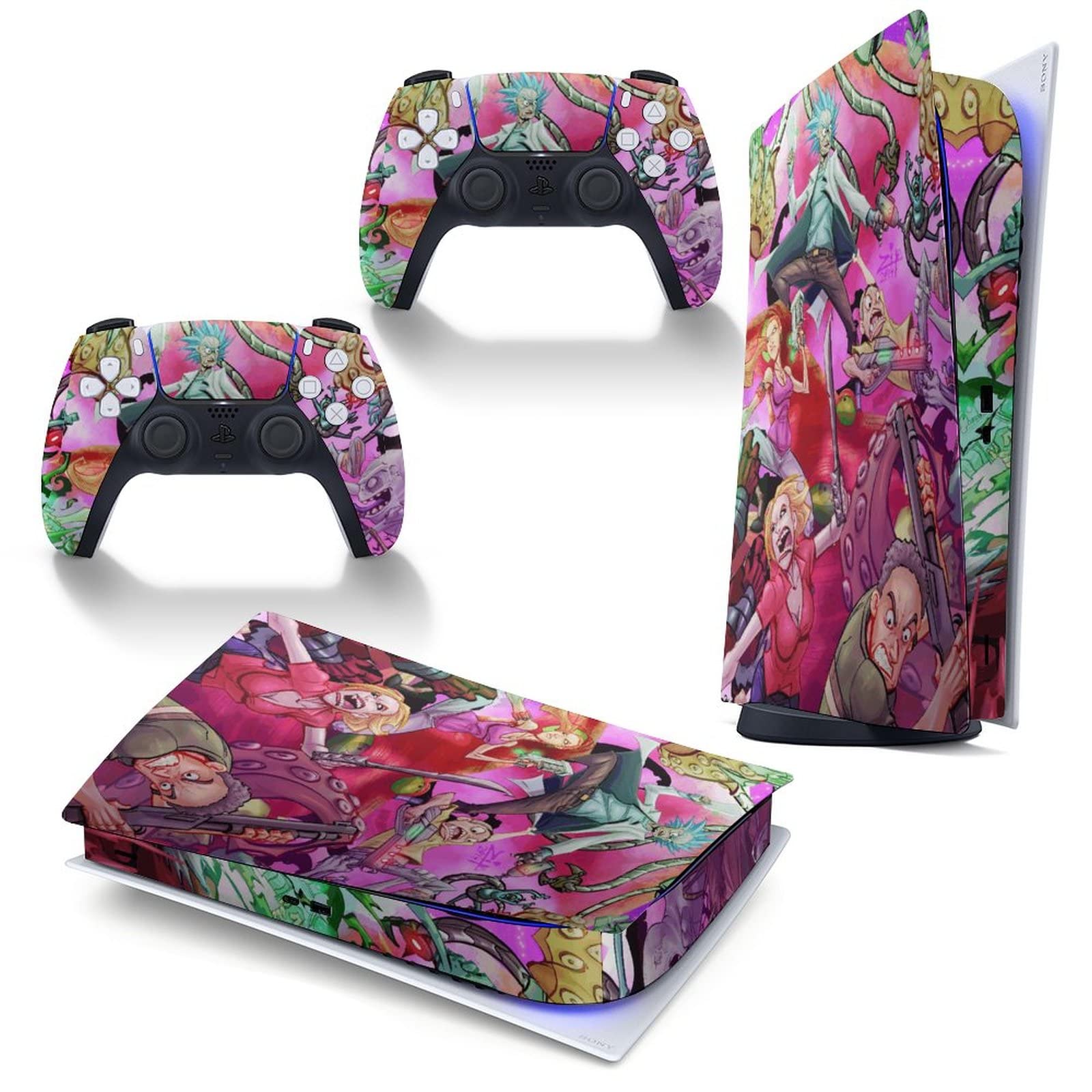 OUFGBCX Funny Mystic Hippy Humorous Boys PS5 Controller Skin Vinyl Sticker Decal Cover for Playstation 5 Console and Controllers,white-style1,One size