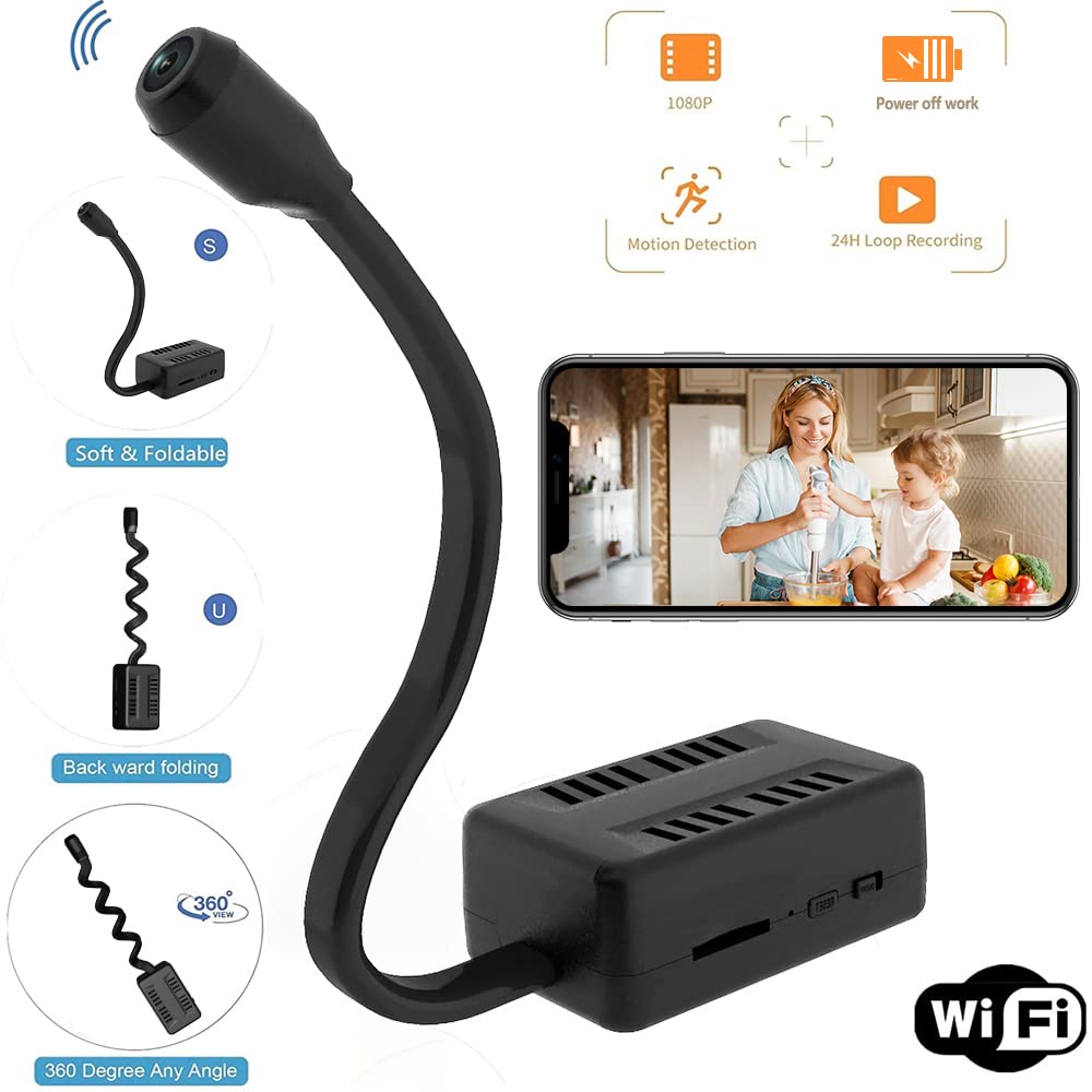 VIULISECTY Spy Camera Hidden Camera, spy Camera WiFi Wireless Camera Nanny Cam with Cell Phone App,DIY Tiny/Covert Camera HD 1080P Video Recorder with Motion Detection for Home Office Indoor
