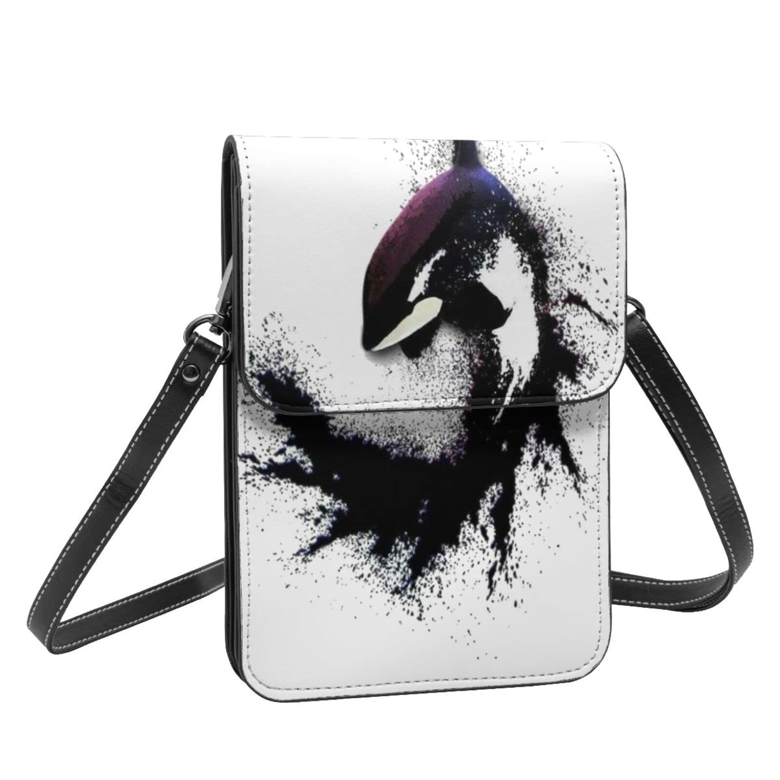 Small Crossbody Bags for Women Killer Whales Pu Leather Cellphone Wallet Purse
