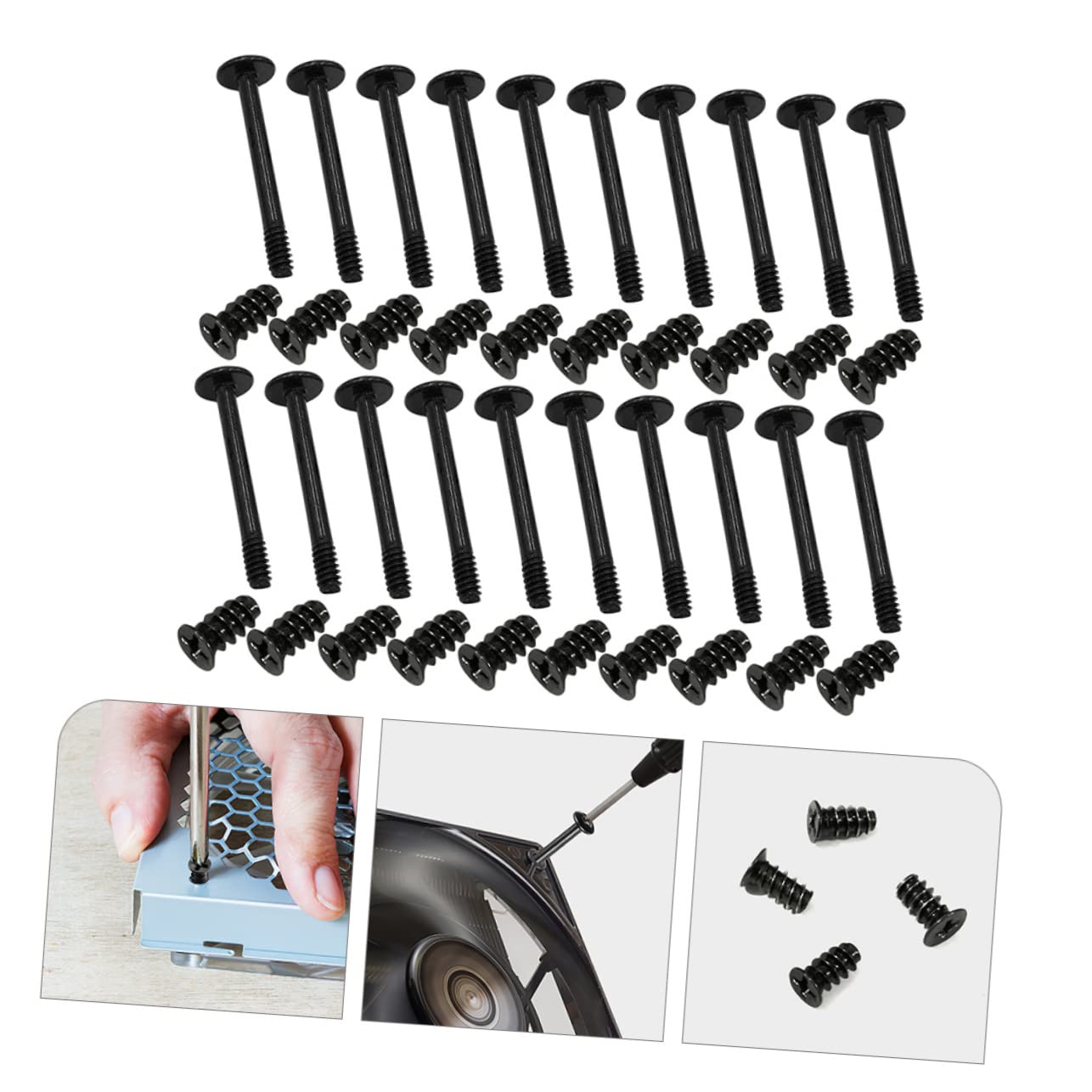 VILLCASE 1 Set Chassis Fan Screws Bolt M5 Steel Computer