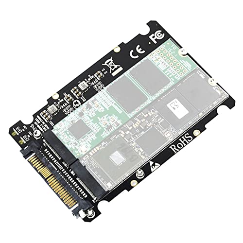 Viupolsor 2X,2 in 1 M.2 NVMe SATA U2PCB M.2 NVME SSD Key M Key B SSD to U.2 SFF-8639 Adapter PCIe M2 Converter Desktop Computer