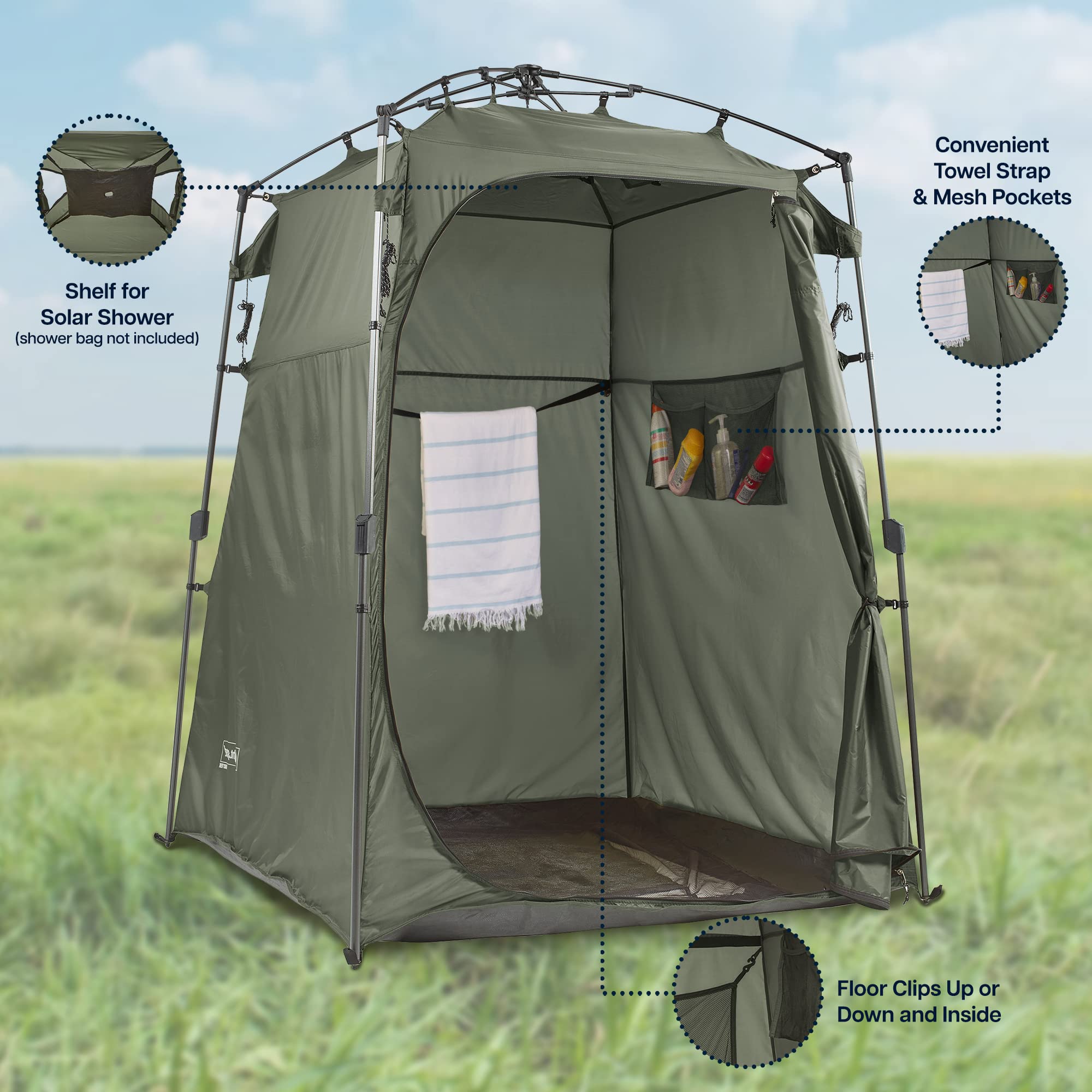 Lightspeed Outdoors 3-in-1 Privacy Tent, Changing Room, Grey