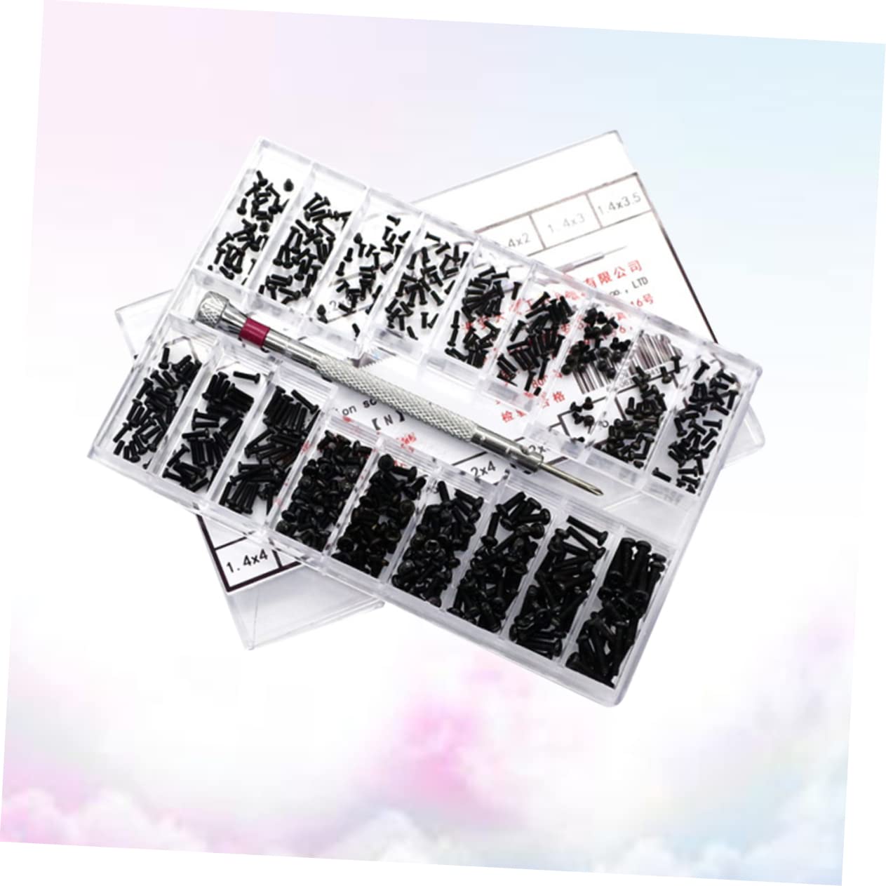 VILLCASE 18 Computers laptops Computer Laptop Carbon Steel Screws Laptop Screws Assortment kit Computer Screw Small Screws Laptop Screw kit countersunk Screw Round Head Combination