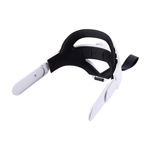 SOLUSTRE 1pc Holder Pressure Headband Vr Replacement with Strap Cushion Plastic Maintain Enhanced Compatible Head for Comfortable Balance Adjustable White Professional Reduce Vr Headstrap