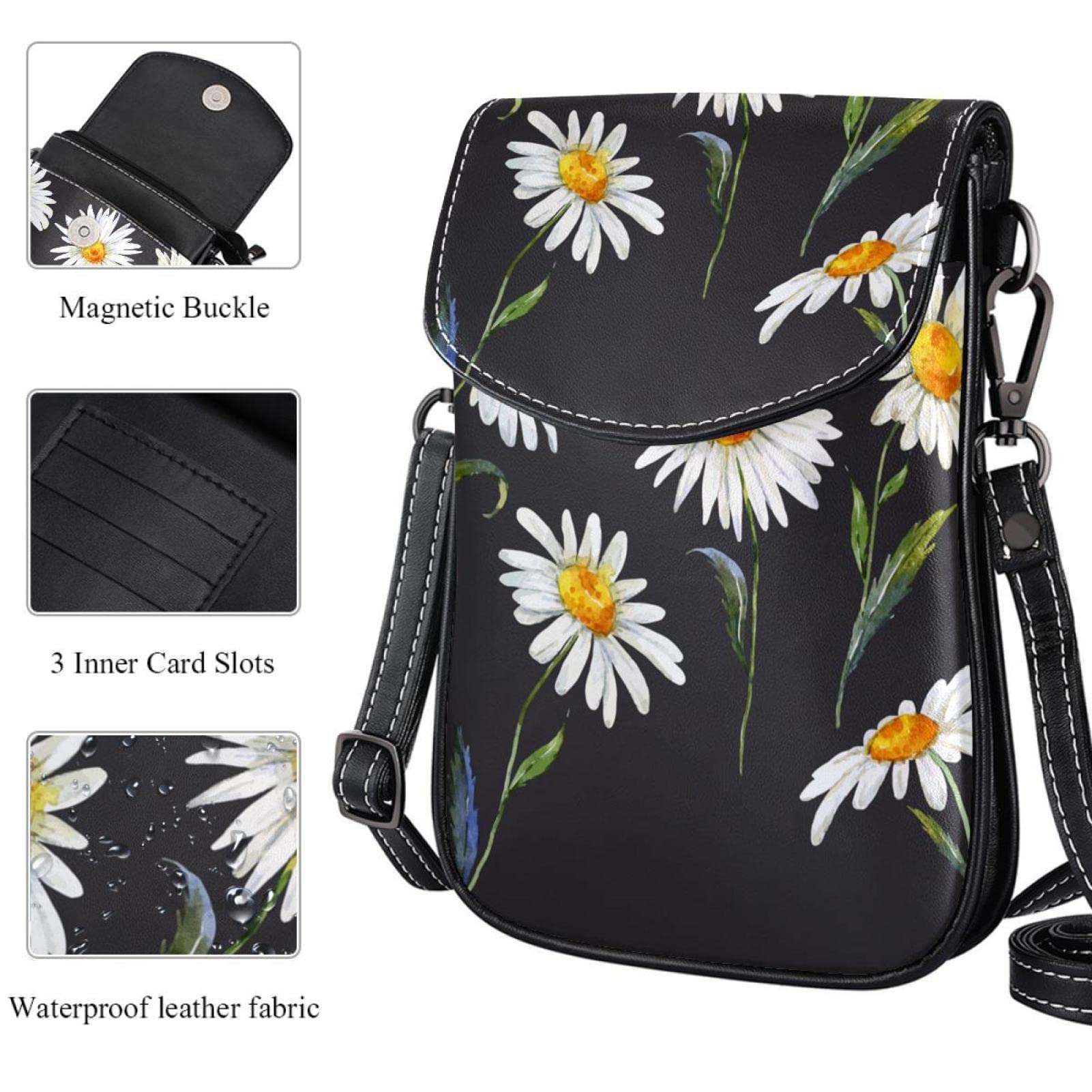 Small Crossbody Cell Phone Purse for Women,daisy,Cellphone Bags Handbags Shoulder Bag Purse