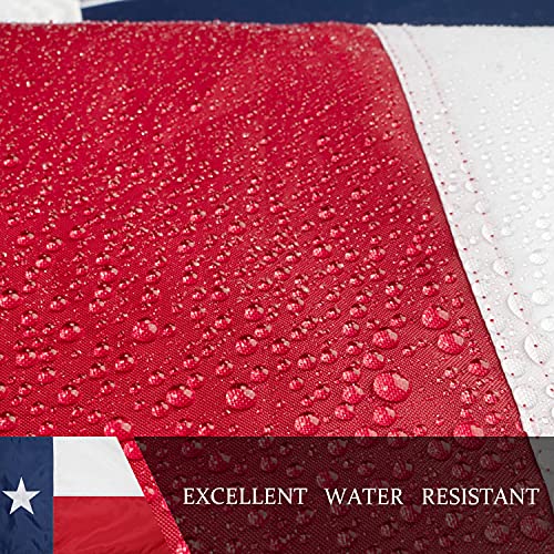 POZOY Deluxe 3x5 ft Texas Flag For Outside, TX State Flags Longest Lasting, Double Sided, Heavy Duty Nylon, Embroidered Star, Sewn Stripes, Brass Grommets Perfect for Outdoors!…