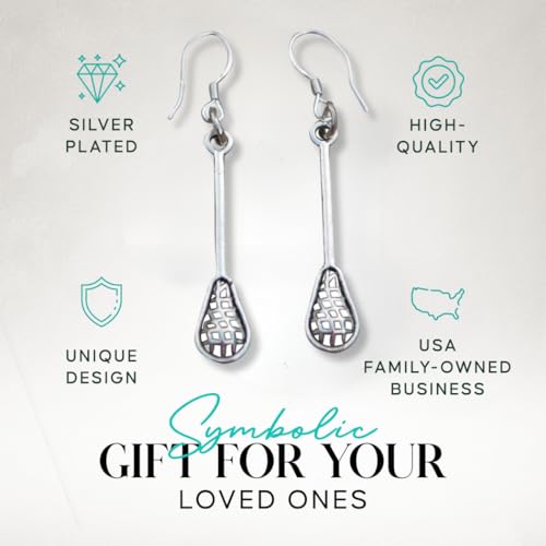 Lacrosse Stick Earrings - Lacrosse Jewelry - Gift For Lacrosse Players, Moms and Coaches