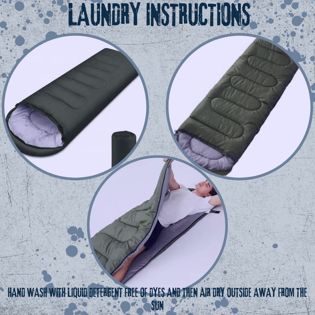 Sleeping Bag for Adults, Kids, cold - Designed for 4 season Weather Spring Summer Winter Fall – Lightweight and Waterproof Camping Equipment – for Hiking, Backpacking, Trekking, outdoor