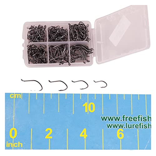 NZNB Fish Hook 220pcs/set Mixed Size 2#/4#/6#/8#/10# Carbon Steels Fishing Hooks Set with Box Fishing Tackle Tools Barbed Fishhooks Fishing Accessories