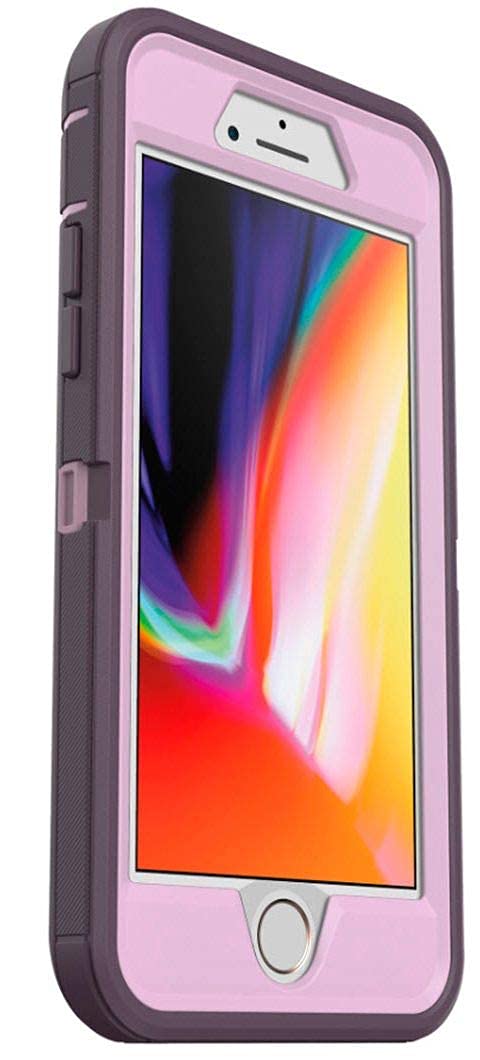 OtterBox Defender Series Rugged Case & Holster for iPhone SE 3rd Gen (2022), iPhone SE 2nd Gen (2020), iPhone 8/7 (NOT Plus) Retail Packaging - Purple Nebula - with Microbial Defense