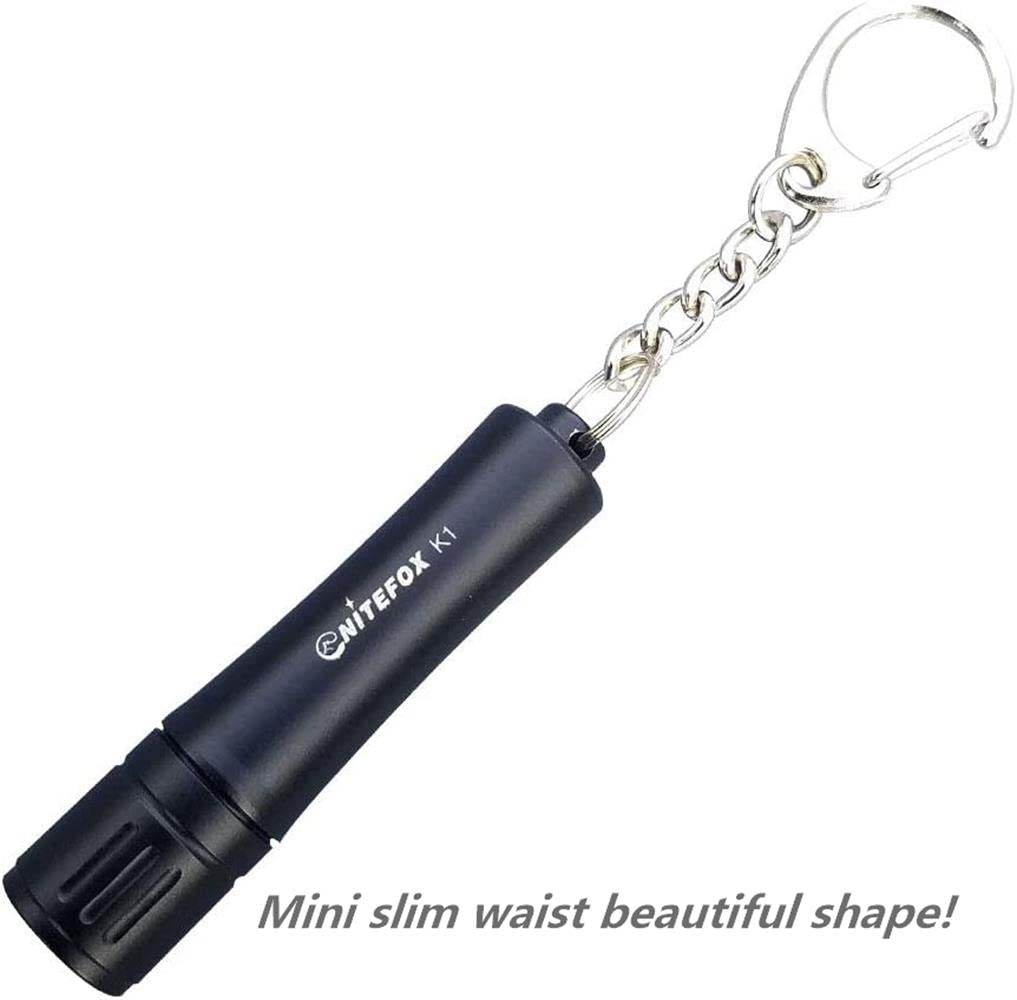 Nitefox Bright Keychain Flashlight K1,high Bright 150 lumens,as Small Flashlight Lantern Camp lamp Light,Waterproof Torch for EDC,Reading,Sleep,Dog Walking,Camping,Hiking (Black)