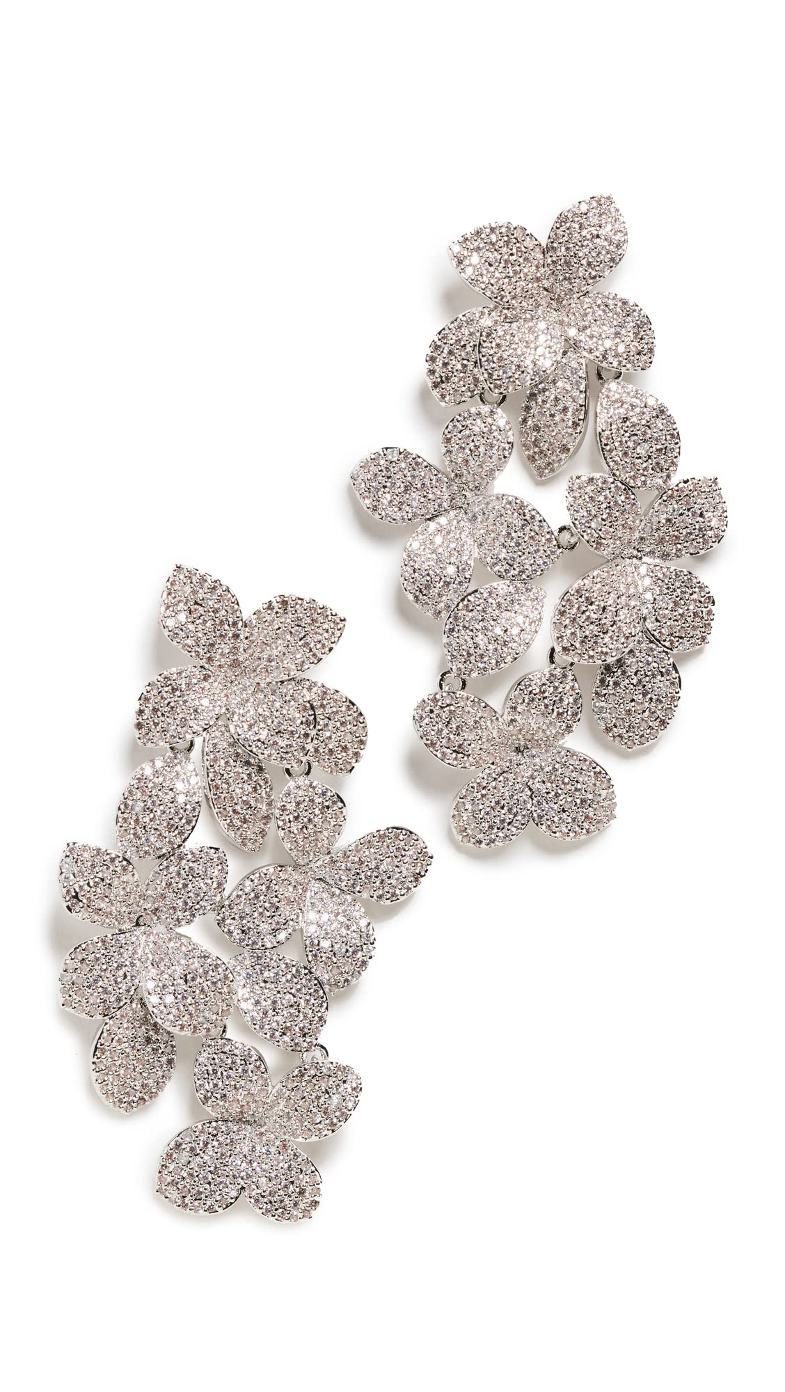 SHASHI Women's Alyssa Earrings, White Gold, One Size
