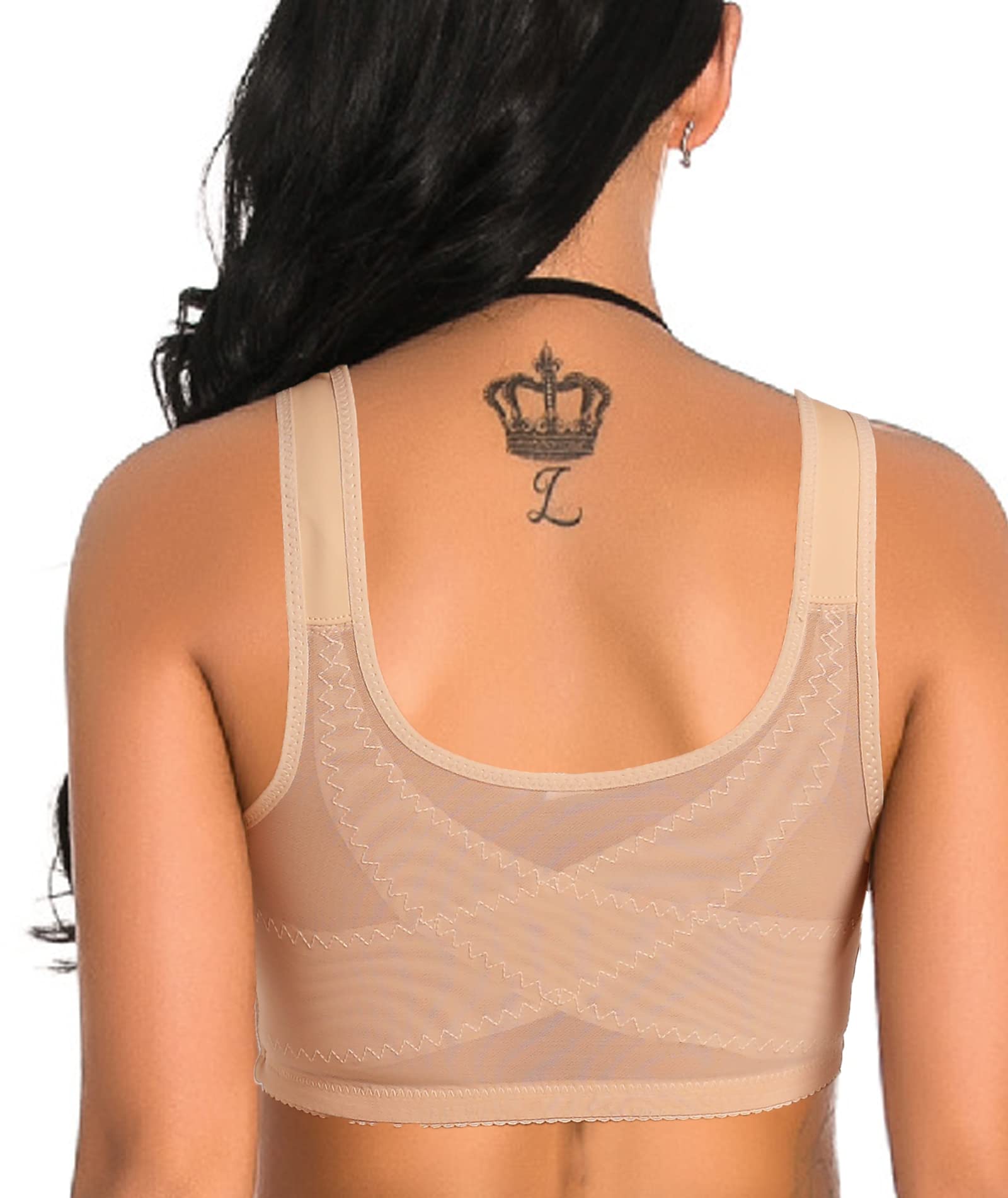 Post Surgery Bra Surgical Bra Sports Bra Front Closure Bras Post Op Bra Breast Augmentation Front Close Compression Bra Nude