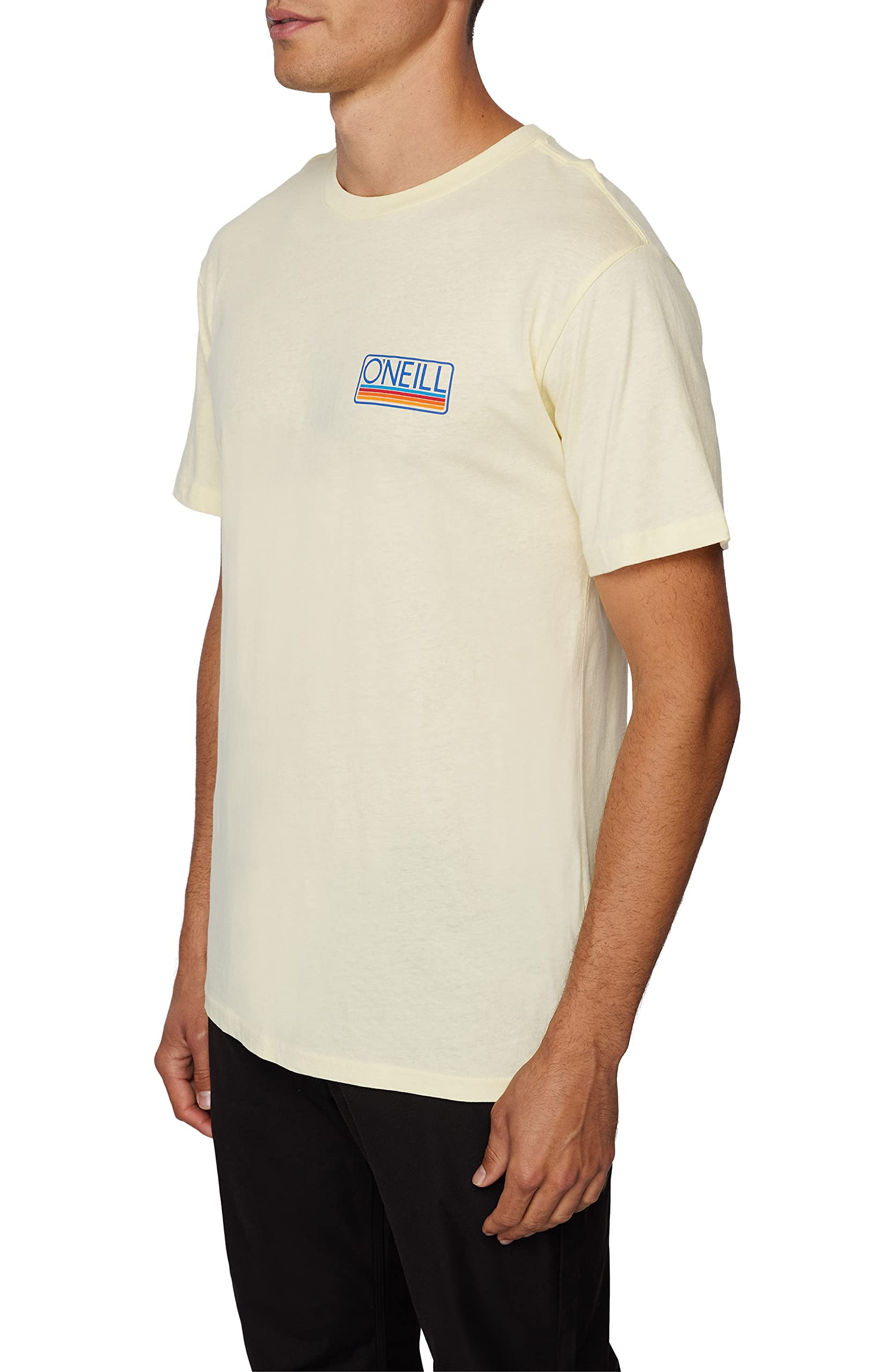 O'NEILL Mens Headquarters 2 Graphic Short Sleeve T-Shirt, Pale Yellow, L