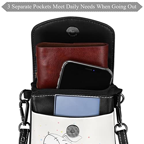 Small Crossbody Bag Cartoon Dog Cell Phone Purse Wallet