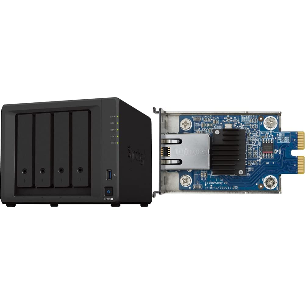 Synology 4-Bay DiskStation DS923+ (Diskless) & Network Upgrade Module adds 1x 10GbE RJ-45