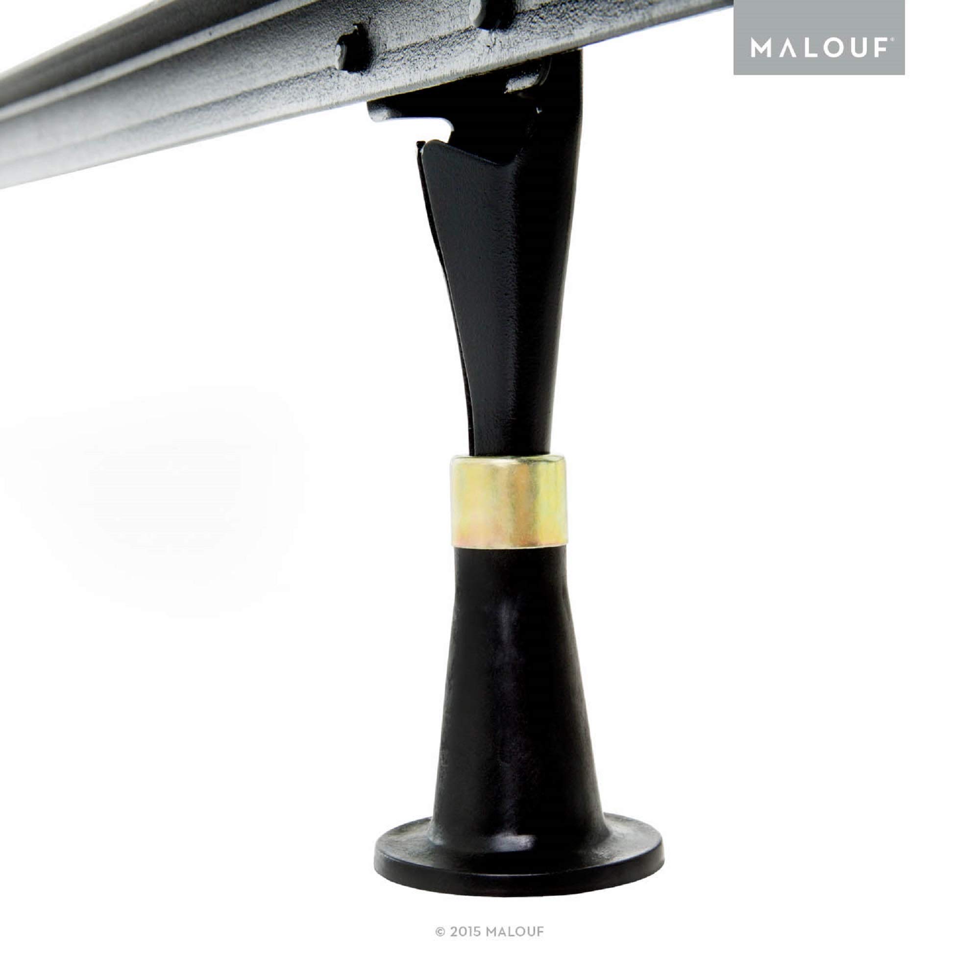MALOUF Structures Set of 4 Bed Frame Replacement Glides, Black